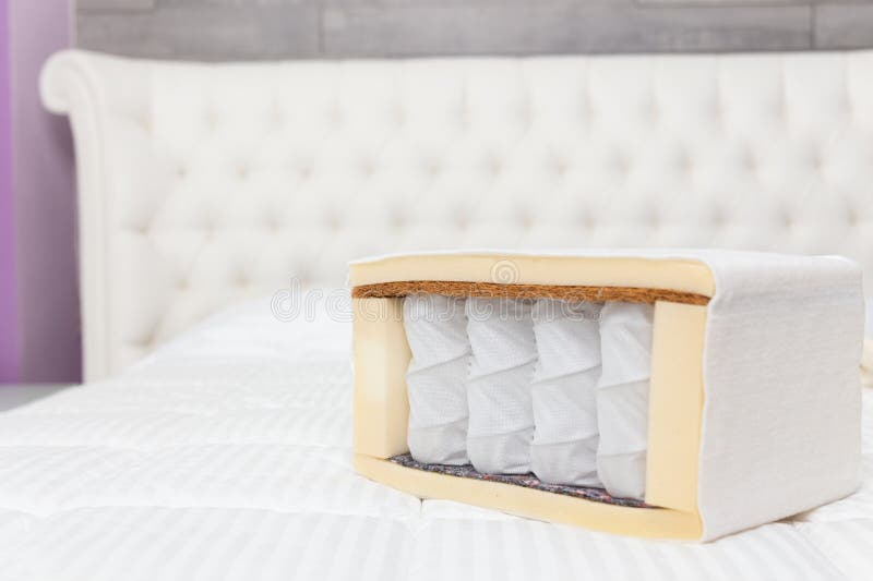 Sample of Modern Orthopedic Mattress on Textile Stock Photo - Image of ...