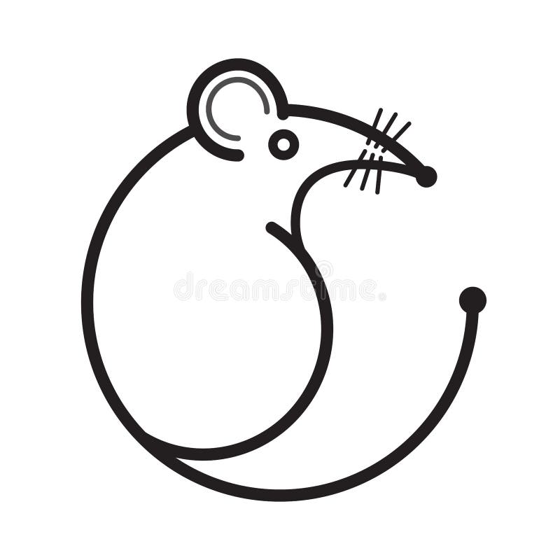 Mouse Icon Vector stock vector. Illustration of mouse - 203668559