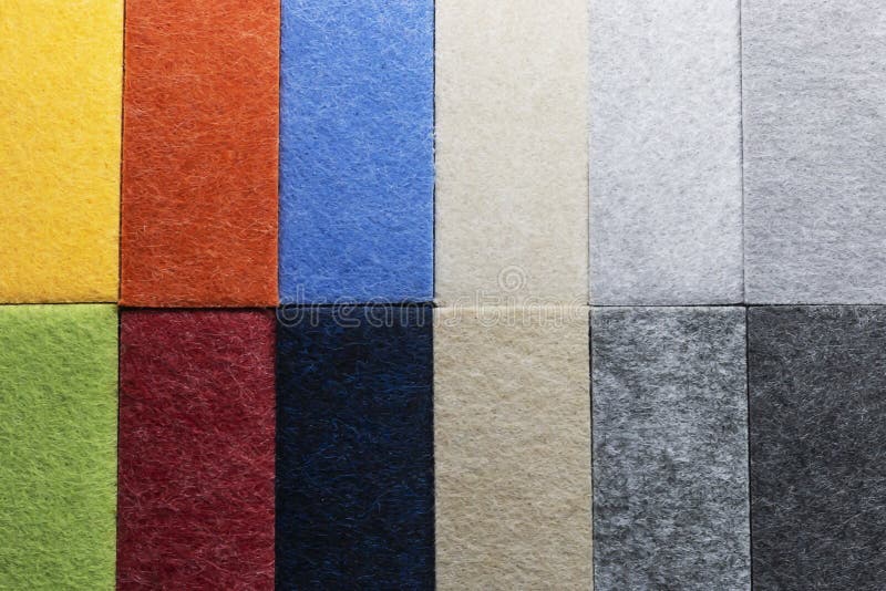 Sample of Multi-colored Materials for Soundproof Wall Paneling in ...