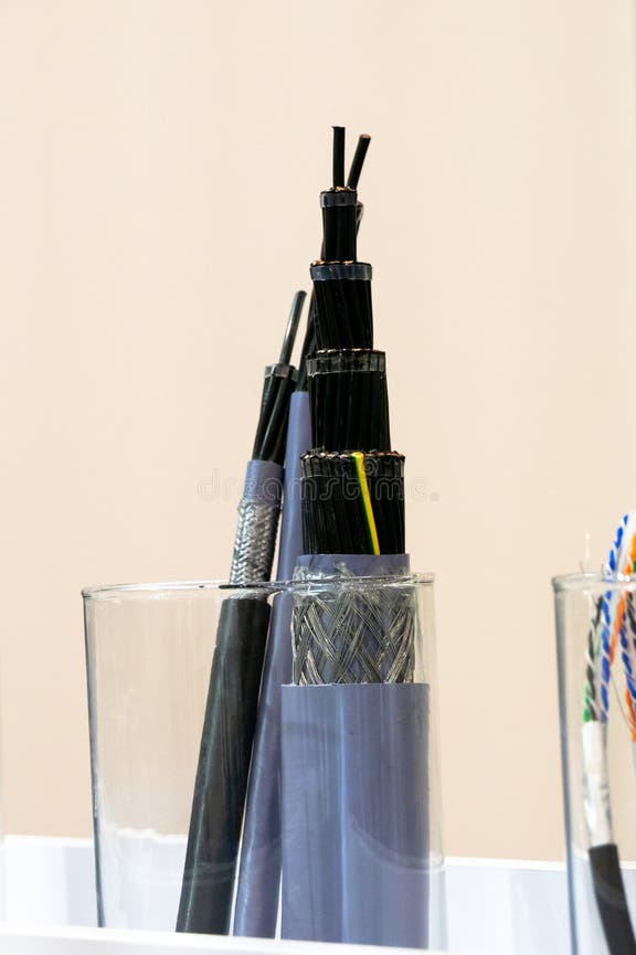 Sample of Multi-core Cable with Protected Wires Stock Photo - Image of ...