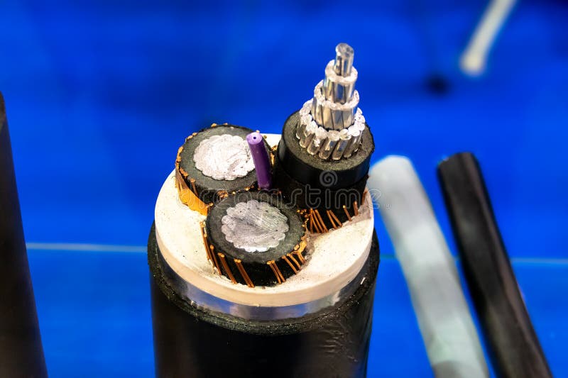Sample of Multi-core Cable with Protected Wires Stock Photo - Image of ...