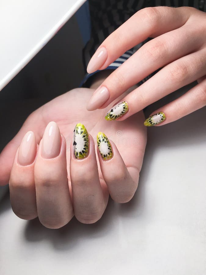 Sample of Nail Design on Female Hands Stock Image - Image of fashion ...