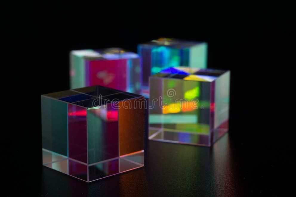 Sample of Optical Glass Cube Stock Image - Image of glass, bright ...