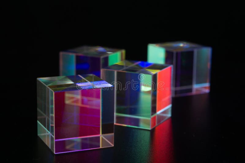Sample of Optical Glass Cube Stock Image - Image of sample, closeup ...