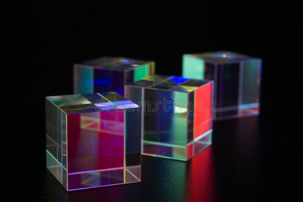 Sample of Optical Glass Cube Stock Image - Image of sample, closeup ...