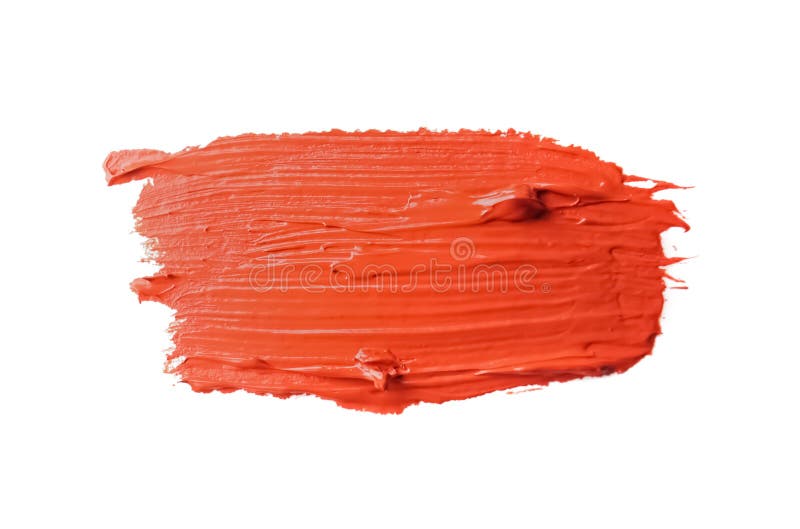 Sample of Orange Paint on White Background Stock Photo - Image of ...
