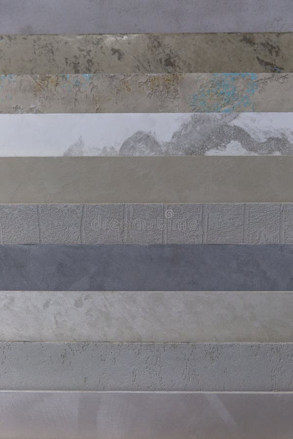 Sample Panels with Decorative Plaster. Modern Materials and ...