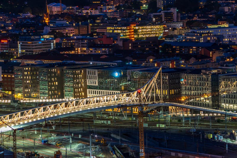 Oslo at Night, Norway, Scandinavia Editorial Stock Image - Image of ...