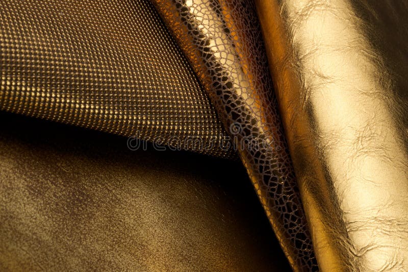 Sample Pieces of Colored Leather. Close Up Stock Image - Image of ...