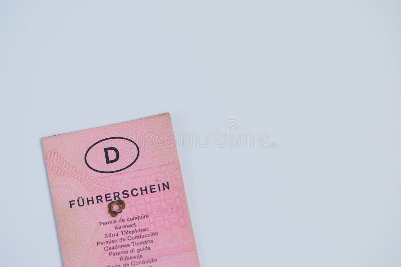 Sample of a Pink German Driving Licence Designed for Identification and ...