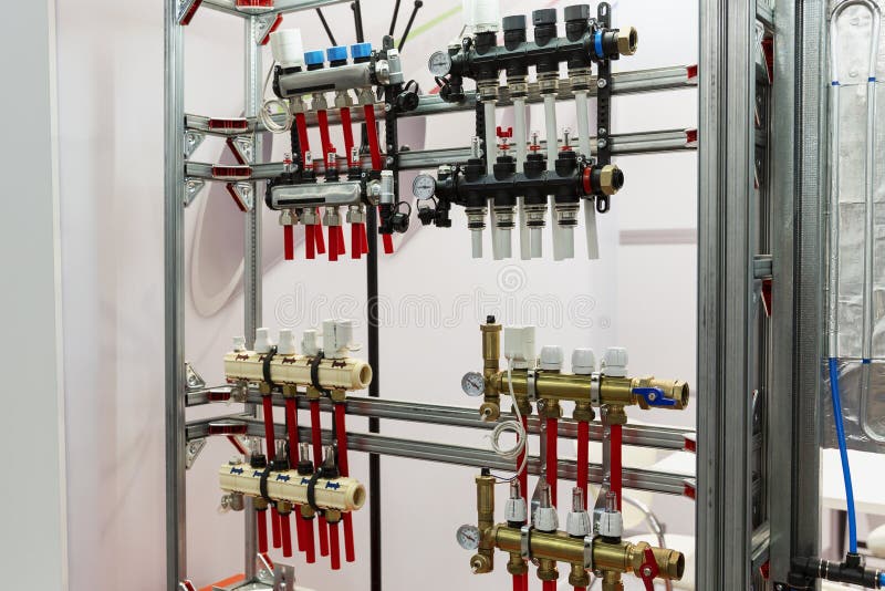 A Sample of Plumbing Piping. Exhibition Sample Stock Image - Image of ...