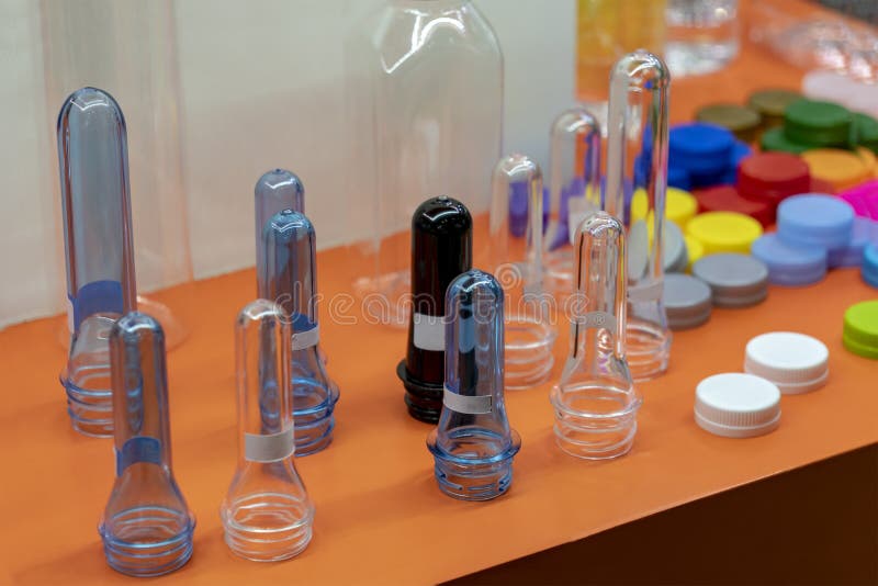 The Sample of Preform Shape of Plastic Bottles . Stock Image - Image of ...