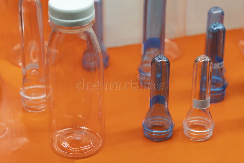 The Sample of Preform Shape of Plastic Bottles . Stock Photo - Image of ...