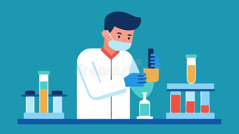 Sample Preparation an Illustration of a Lab Technician Preparing ...
