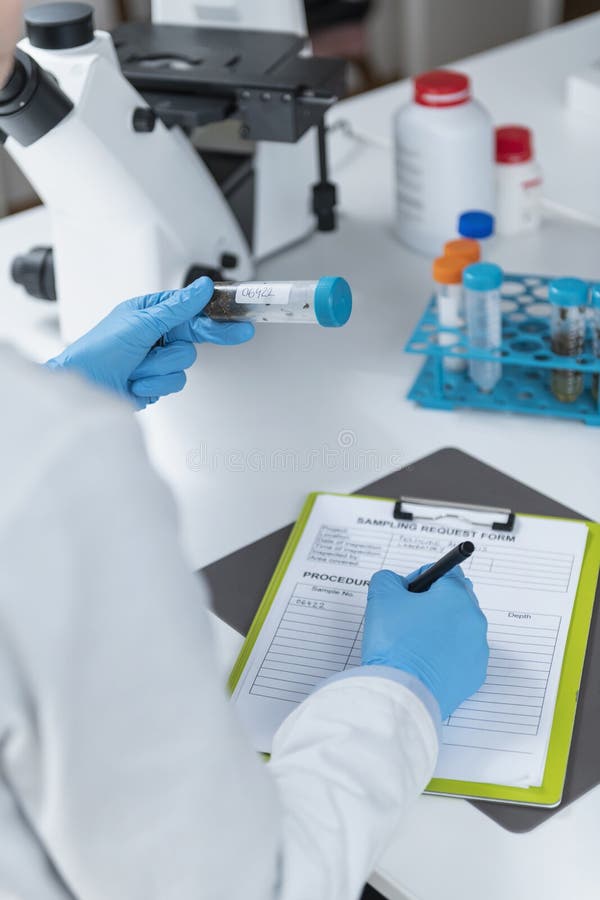Sample Preparation for Pesticide Testing in Laboratory Stock Photo ...