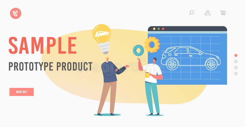 Sample Prototype Product Landing Page Template. Automobile Prototyping Process. Engineers ...