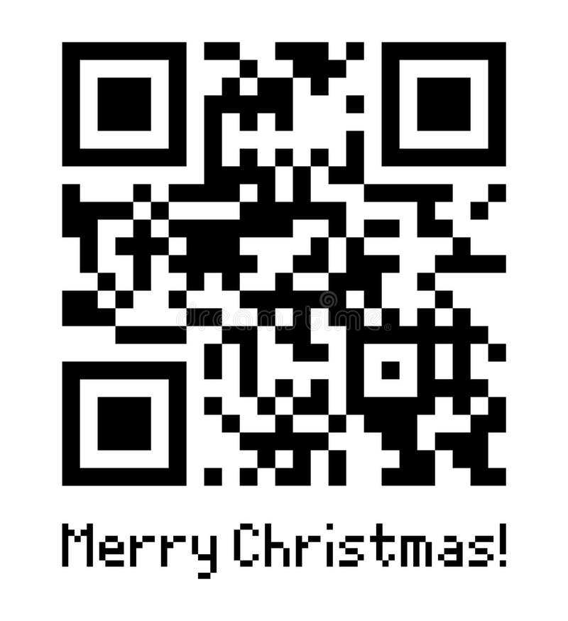 QR Code Merry Christmas. EPS 10 Vector Stock Vector - Illustration of ...