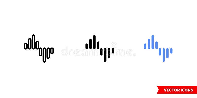 Sample Rate Icon of 3 Types Color, Black and White, Outline. Isolated ...
