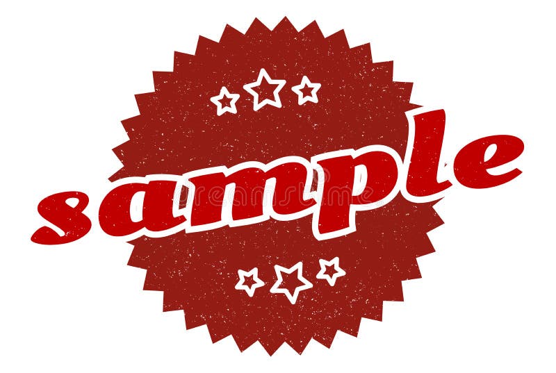 Sample Sign. Sample Vintage Retro Label Stock Vector - Illustration of ...