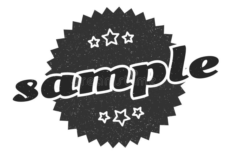 Sample Sign. Sample Vintage Retro Label Stock Vector - Illustration of ...