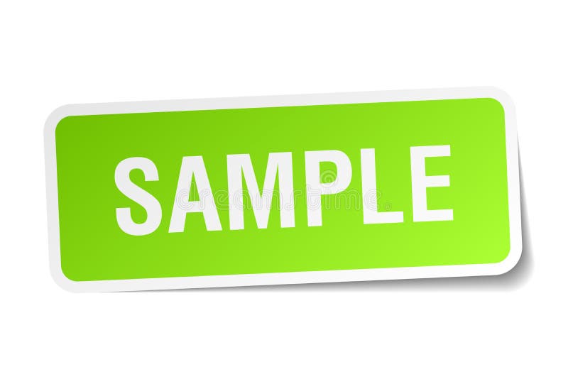 Sample sticker. stock vector. Illustration of template - 153373177