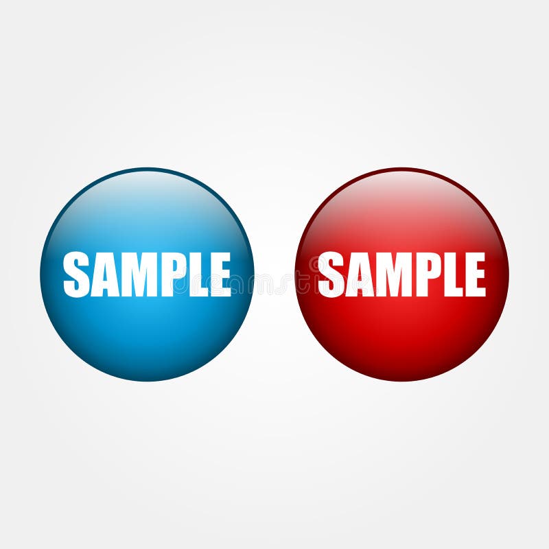 Sample Stamp Button with Two Colors Stock Photo - Illustration of ...