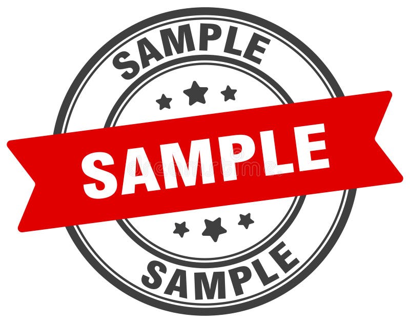 Sample Stamp. Sample Label on Transparent Background. Round Sign Stock ...