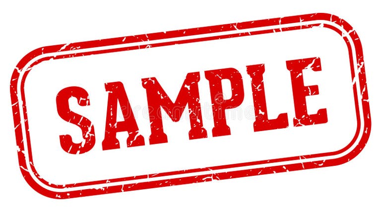 Sample Stamp. Sample Rectangular Stamp on White Background Stock Vector ...