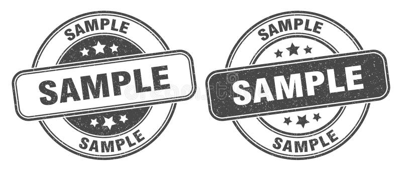 Sample Stamp. Sample Label. Round Grunge Sign Stock Vector ...