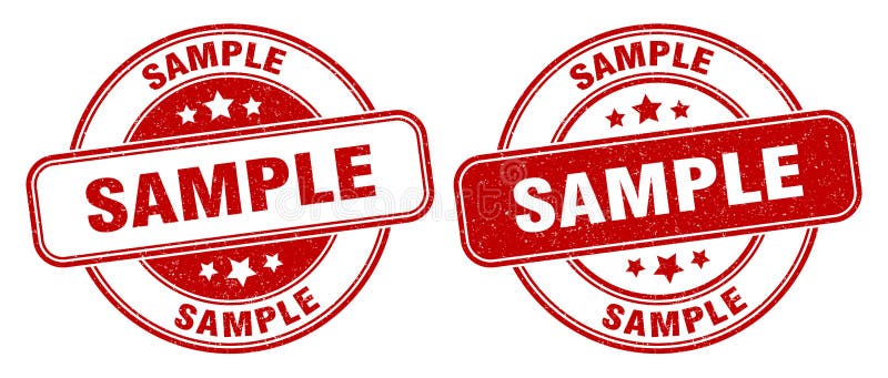 Sample Stamp. Sample Label. Round Grunge Sign Stock Vector ...