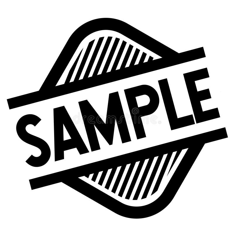 Sample stamp on white stock vector. Illustration of item - 124258541