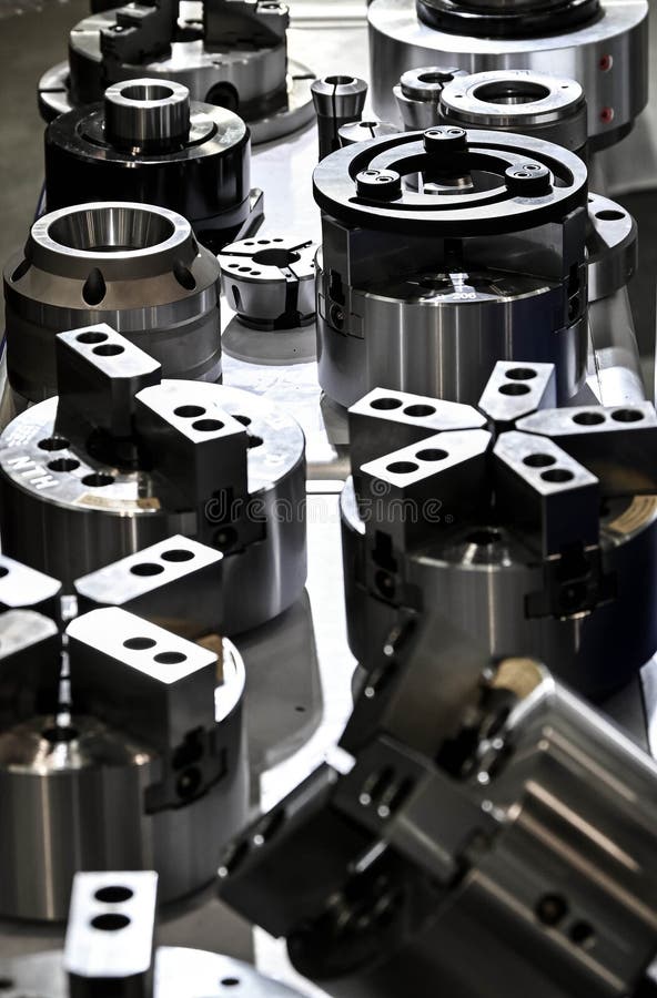 Steel Workpieces Created by Industrial Machining Stock Image - Image of ...