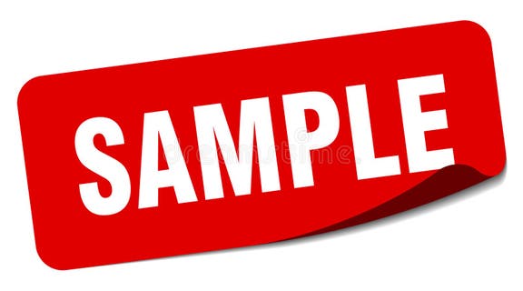 Sample Sticker. Sample Label Stock Vector - Illustration of sample ...