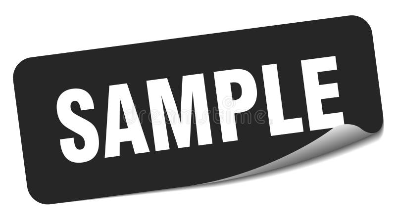 Sample sticker. stock vector. Illustration of sample - 153380539