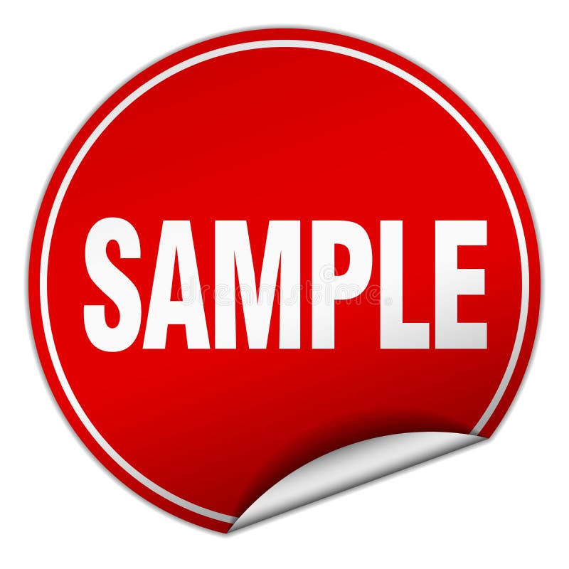 Sample sticker. stock vector. Illustration of vector - 153289345