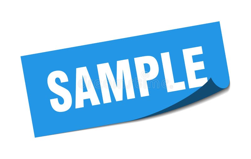 Sample sticker. stock vector. Illustration of sample - 153380539