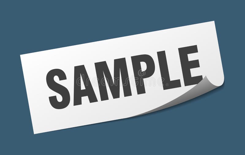 Sample sticker. stock vector. Illustration of template - 153373177