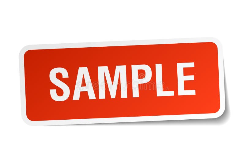 Sample sticker. stock vector. Illustration of template - 153373177