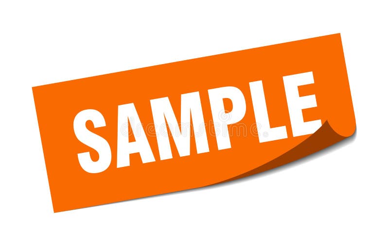 Sample sticker. stock vector. Illustration of template - 153373177