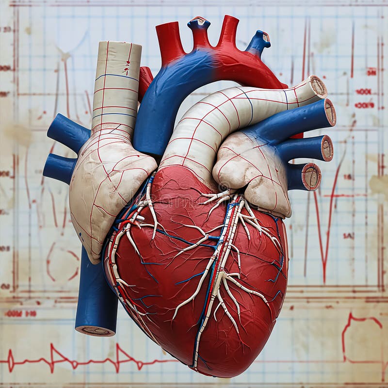 Sample Structure of Human Heart Stock Illustration - Illustration of ...