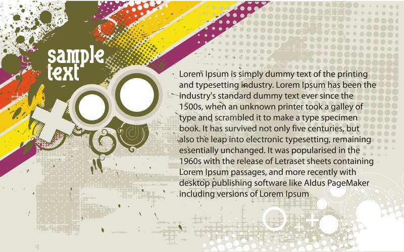 Sample Text Vector Illustration Isolated on White Stock Vector ...