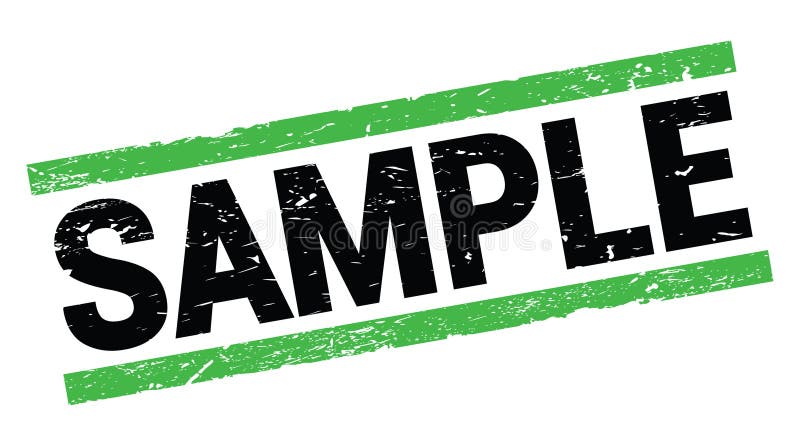 SAMPLE Text on Green Rectangle Stamp Sign Stock Illustration ...