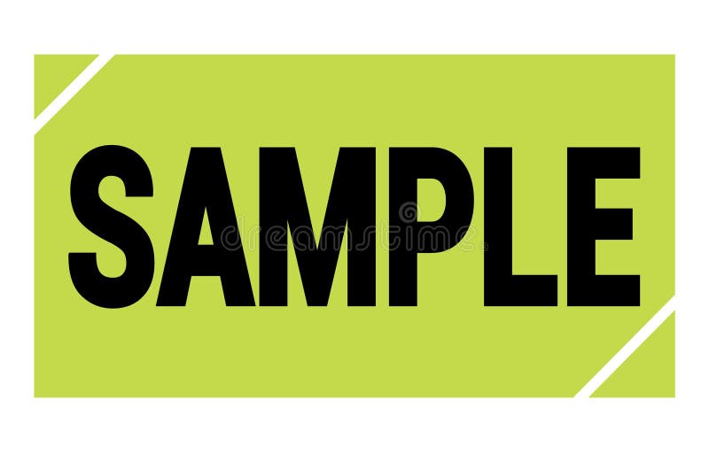 Sample Text Written On Green Black Stamp Sign Stock Illustration