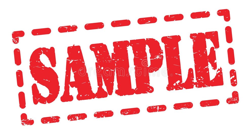 SAMPLE Text Written on Red Stamp Sign Stock Illustration - Illustration ...