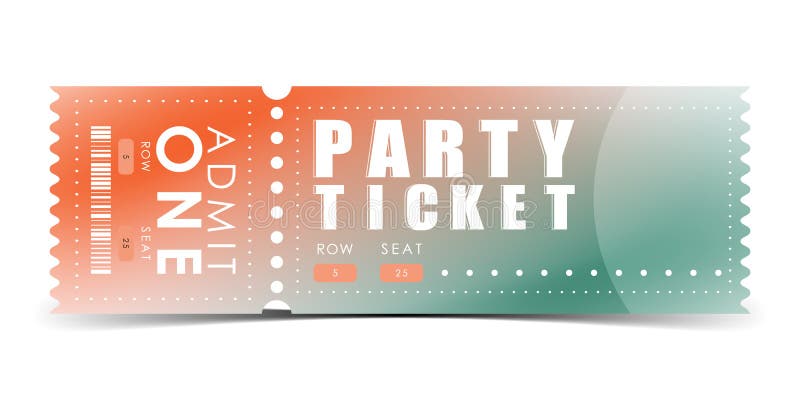 Party Ticket Template. Ticket Design Template. Vector. Stock Vector ...