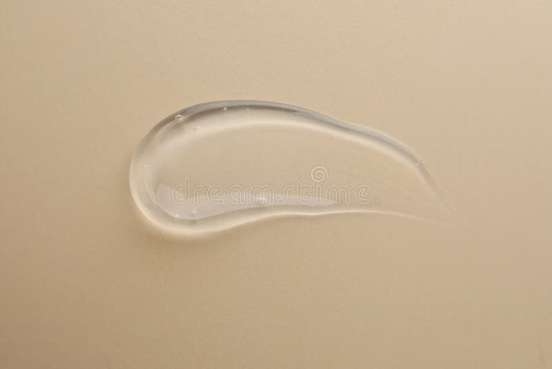 Sample of Transparent Gel on Beige Background, Top View Stock Image ...