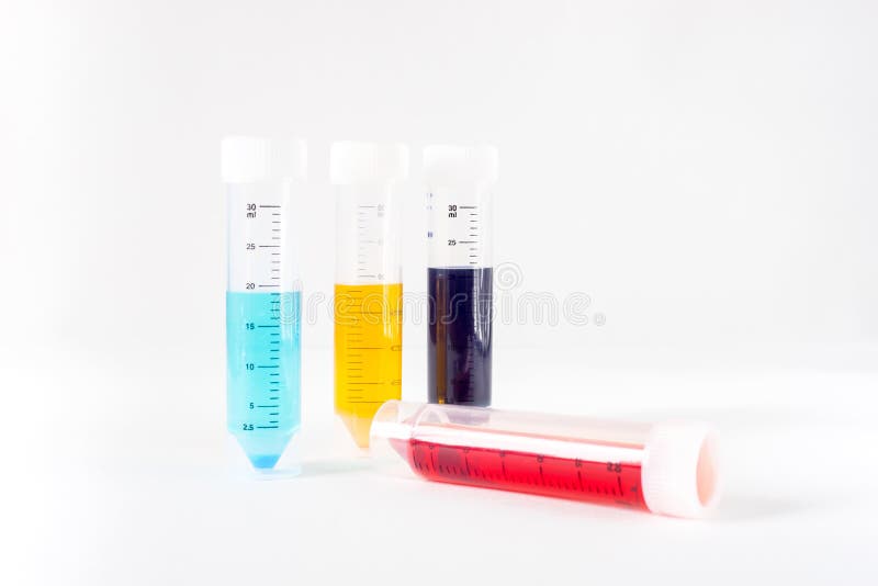 Sample Tubes with Colourful Liquids Stock Image - Image of research ...