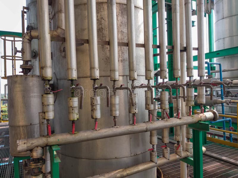 Sample Valve of a Distillation Column Stock Image - Image of water ...