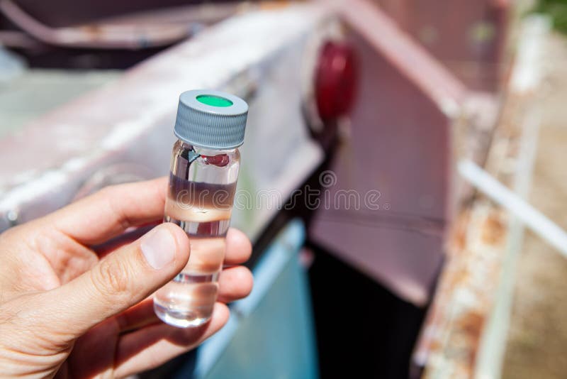 Sample Vial Filled with Water Stock Photo - Image of evidence, glass ...