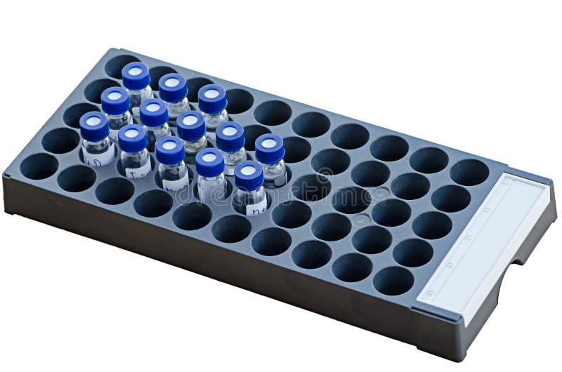Sample Vial in Instruemtal Analysis Tray Stock Image - Image of vial ...